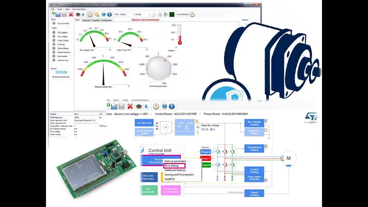 PMSM motor controller using STM32f429 Part 1 - YouTube