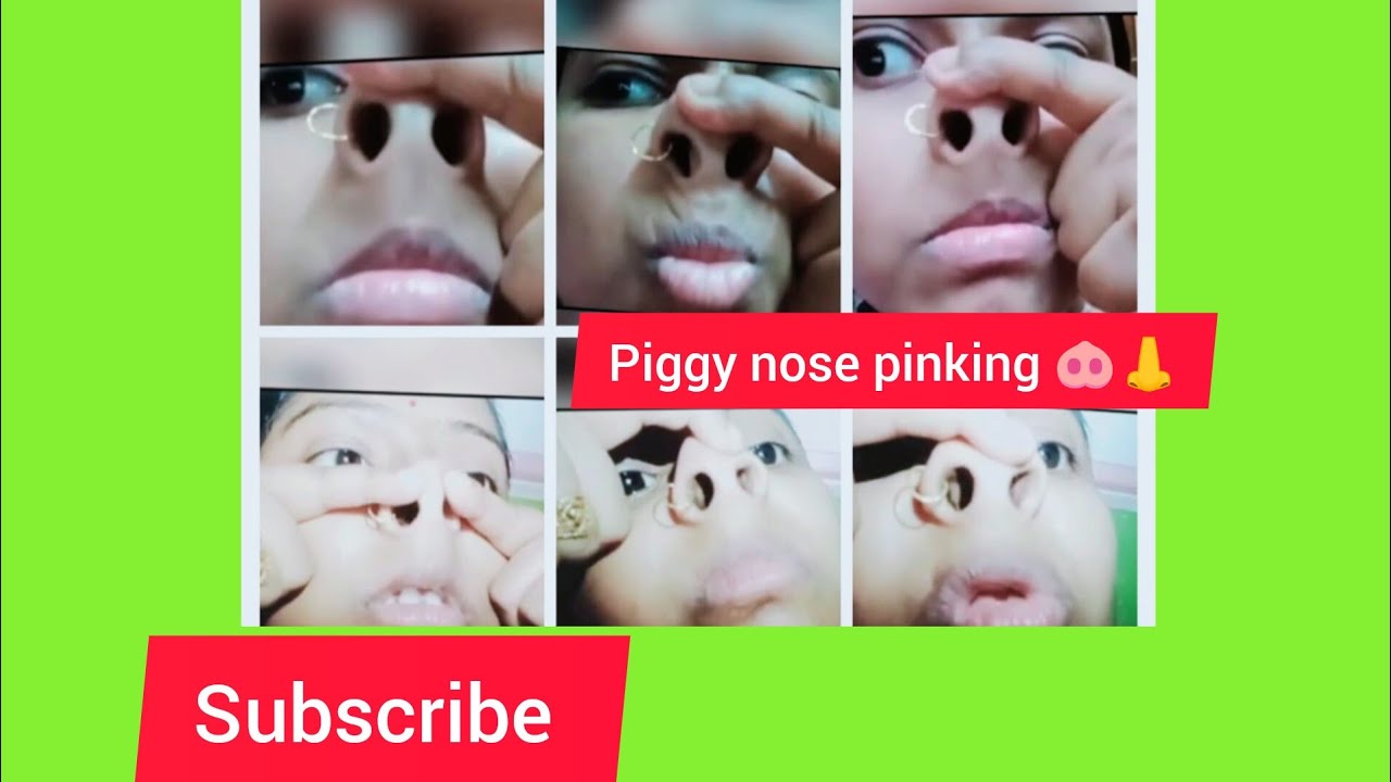 🐽piggy nose/challenge video pinking 🐽 verry funny 🤣 - YouTube