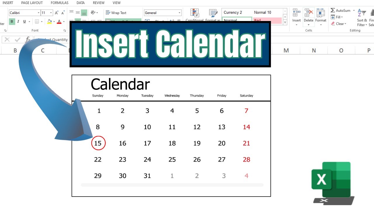 How to Insert Date Picker in Excel - Making a calendar in Excel - YouTube