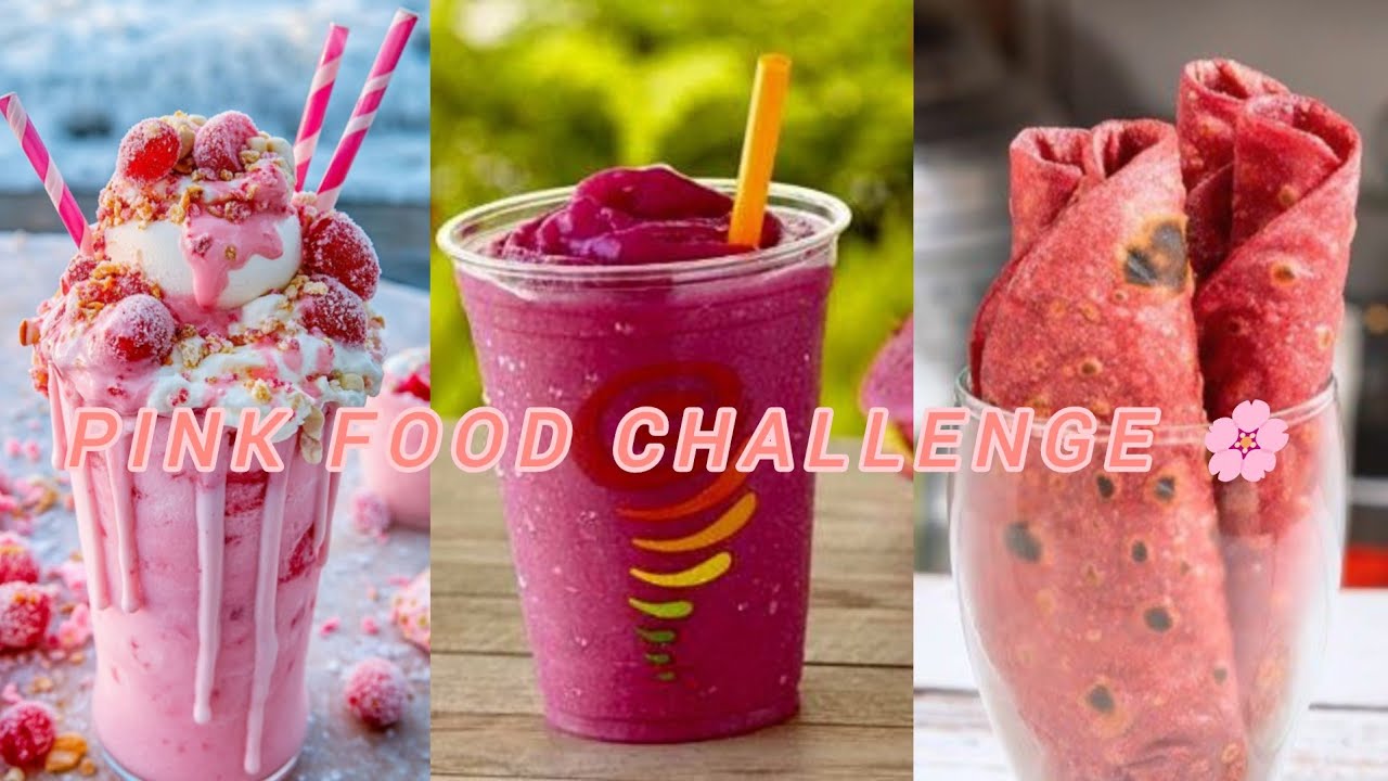 I Eat Only Pink Food For 24 Hour 🌸💕💖😊 - YouTube