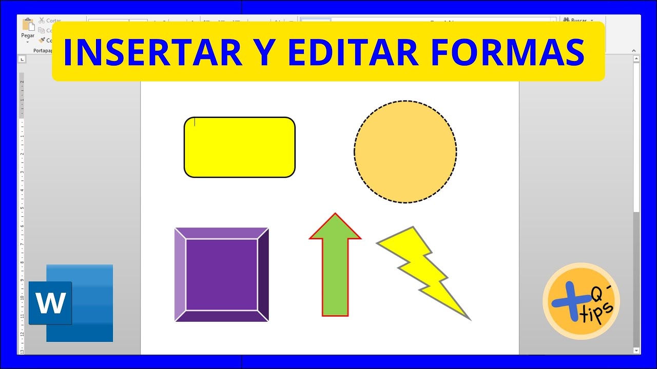 INSERTAR y EDITAR FORMAS en WORD - YouTube