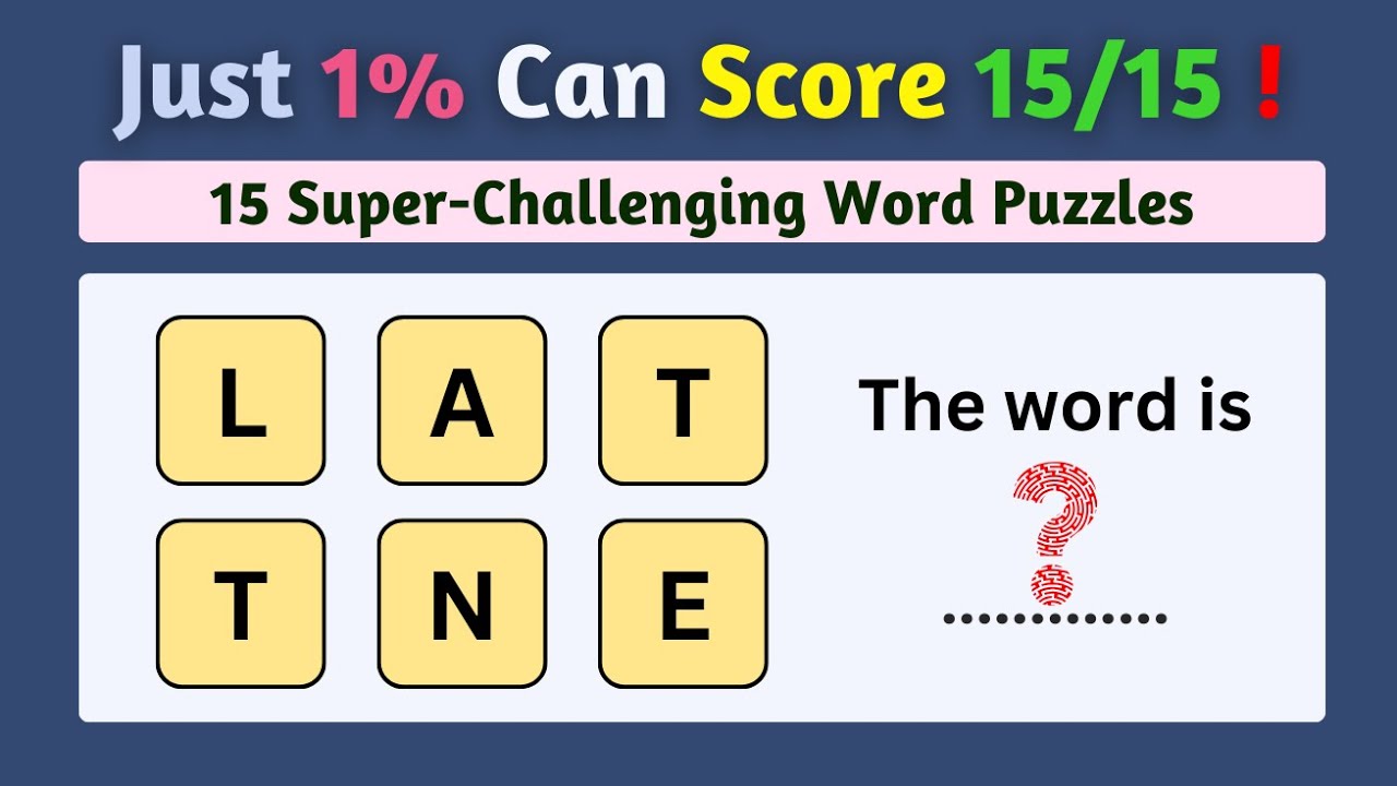 15 Super-Challenging Word Puzzles | Test your English vocabulary - YouTube
