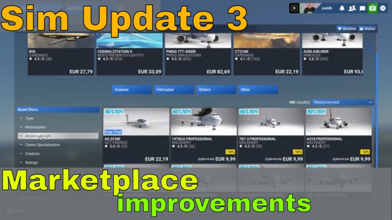 Flight Sim 2024: A New Era for the Marketplace is Here! (Sim Update 3 ...