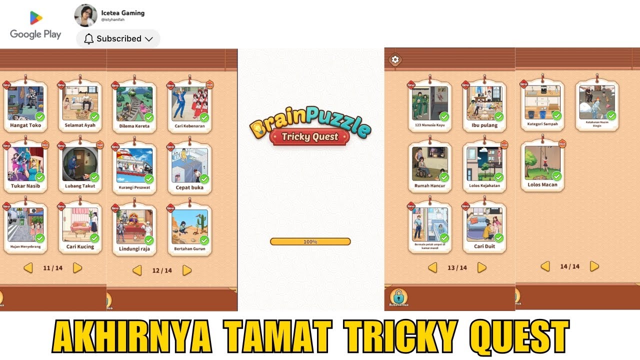 TAMAT JUGA GAME TEKA-TEKI INI GUYS! Brain Puzzle: Tricky Quest Gameplay ...