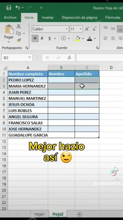 Como separar datos en Excel - YouTube