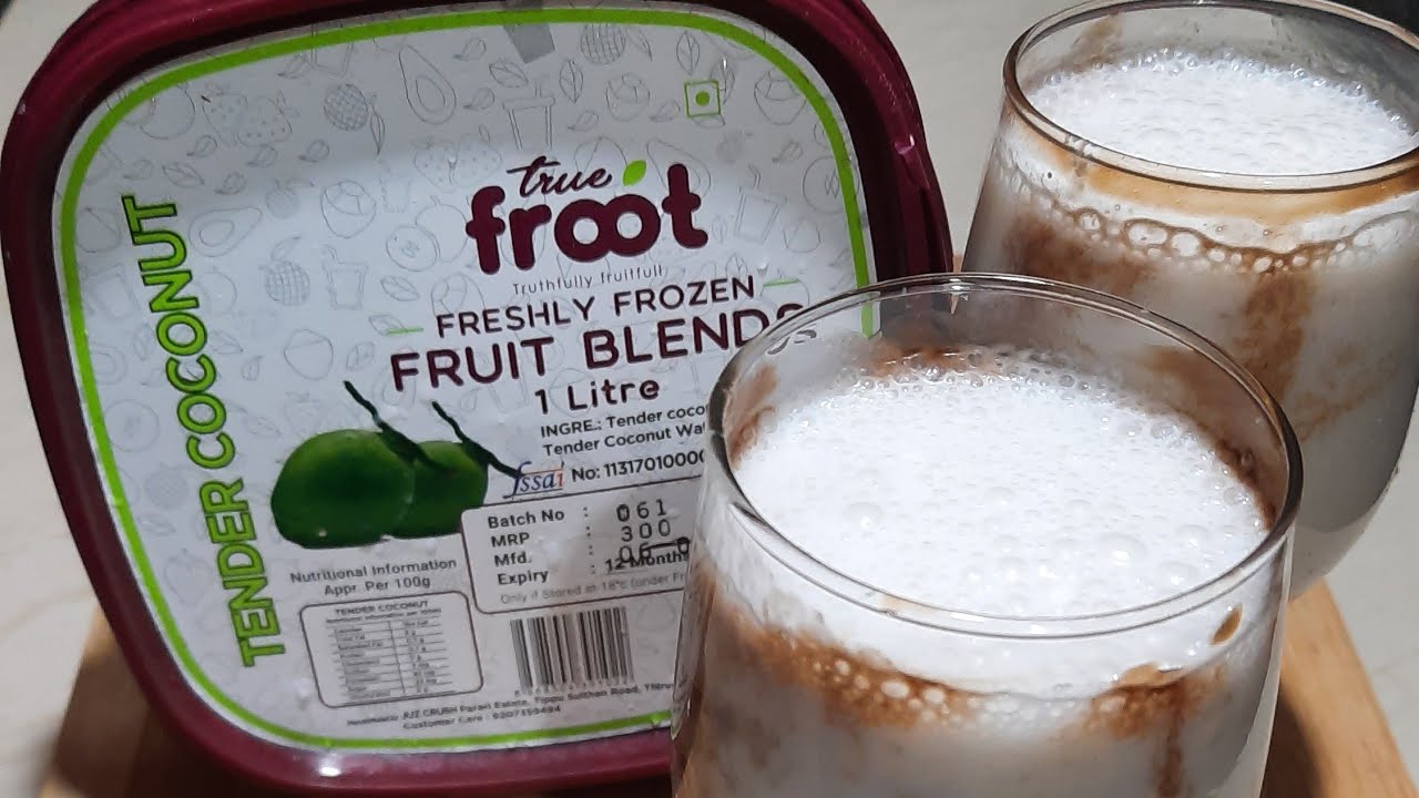 tender coconut shake /true froot fruit blend - YouTube