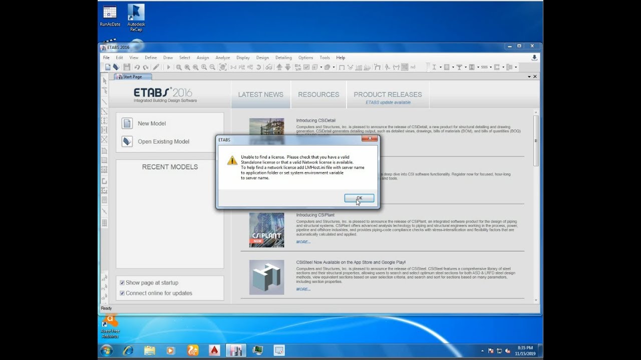 Etabs unable to find license problem( fixed) - YouTube