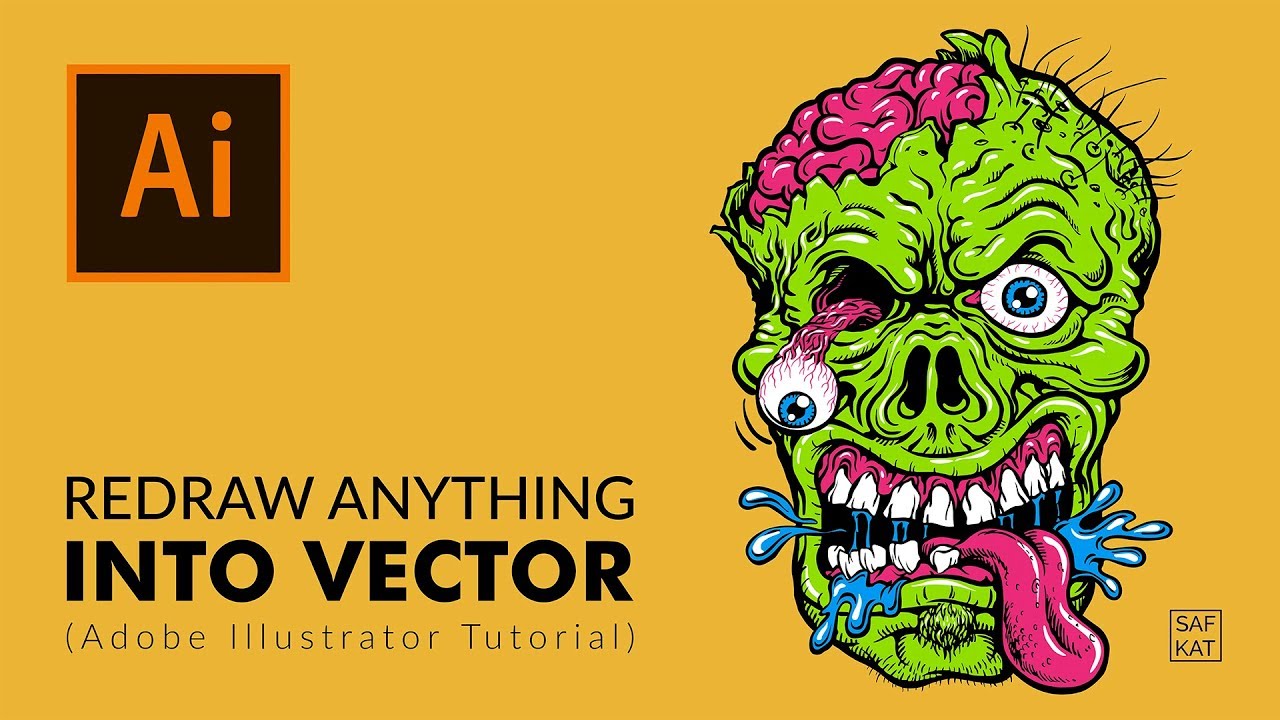 Redraw anything into vector (Adobe Illustrator) - YouTube