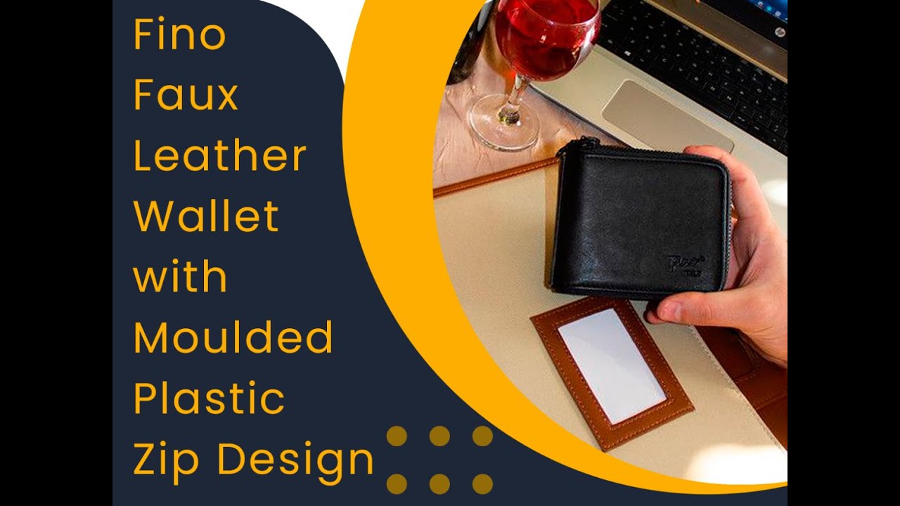 Fino SK-629 Faux Leather Wallet with Moulded Plastic Zip Design - YouTube
