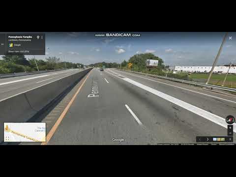 Pennsylvania Turnpike (Interstate 95 Exits 42 to 40) south/westbound ...