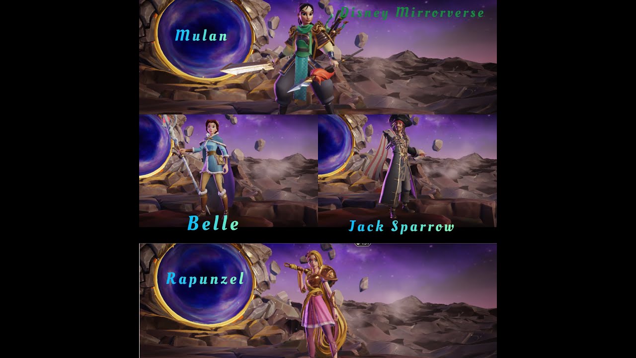 Disney Mirrorverse: 3star MULAN/4star Rapunzel/4star JackSparrow/4star ...