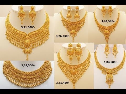 Long Har set #jewellery #har long gold design new model Har set - YouTube