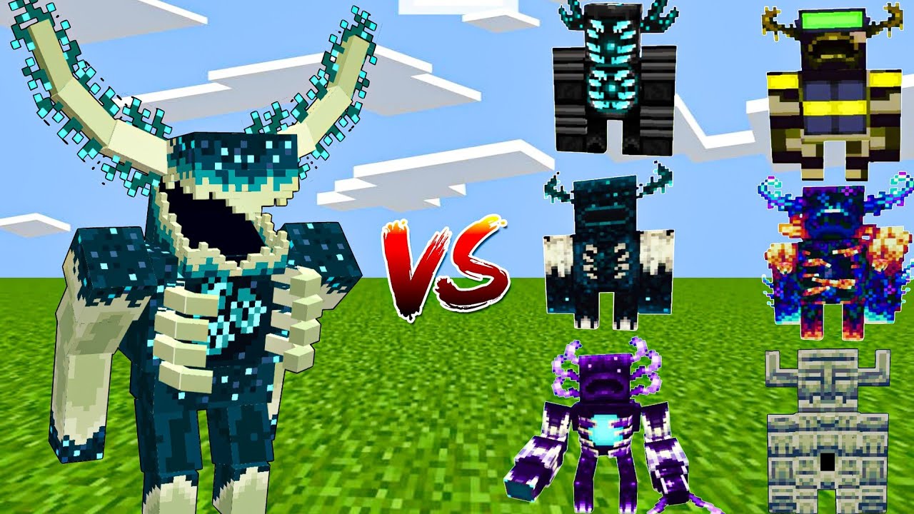 Wardenzilla Vs Minecraft More Type Warden Fight - YouTube