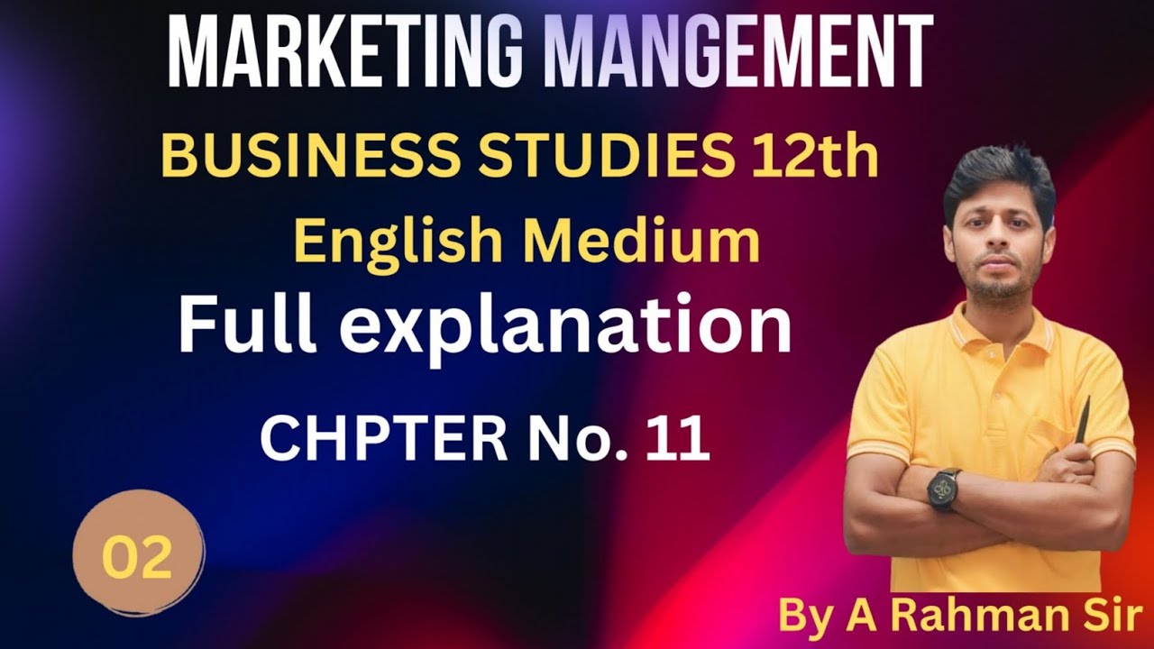 Marketing management class 12th BST english medium (Lecture 02 ...