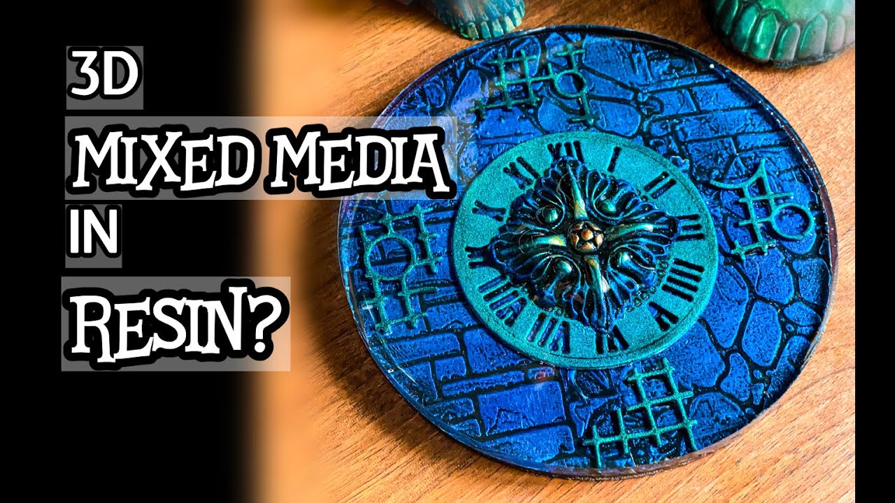 New RESIN Coaster Technique? 3D Media IN Resin EXPERIMENT - YouTube