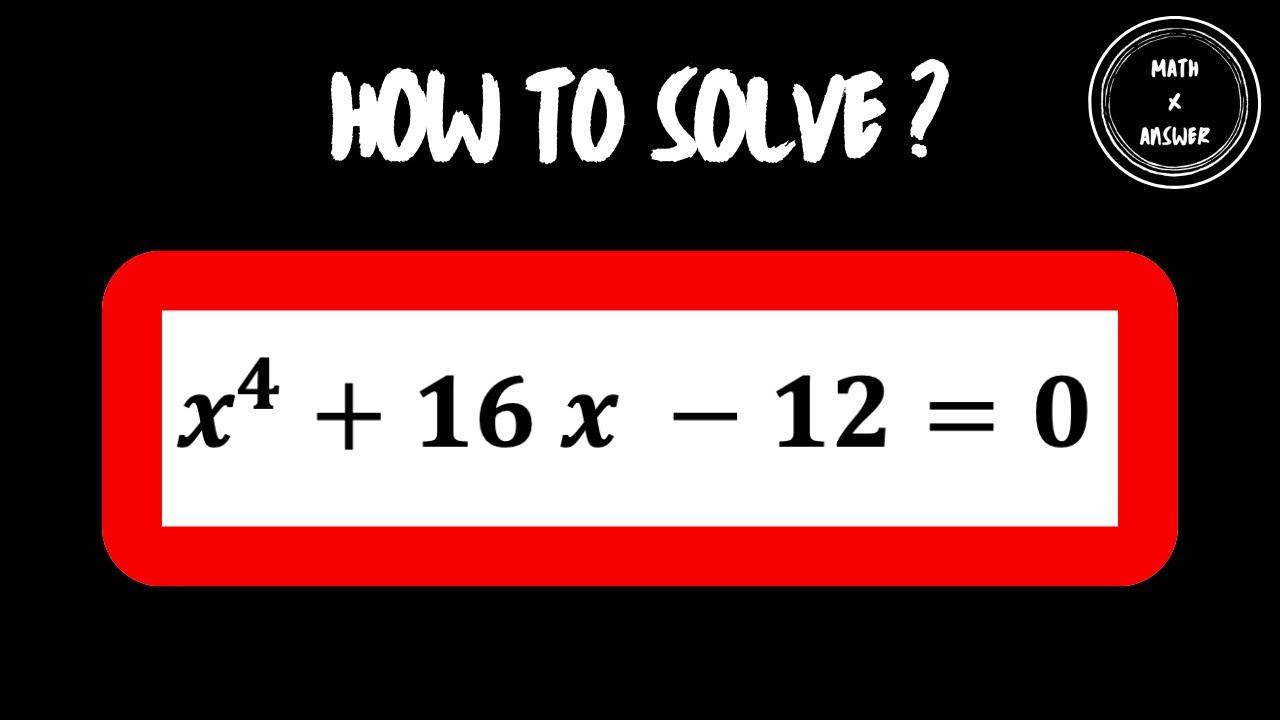 Scariest Equation to Solve - Advanced Difficulty - YouTube