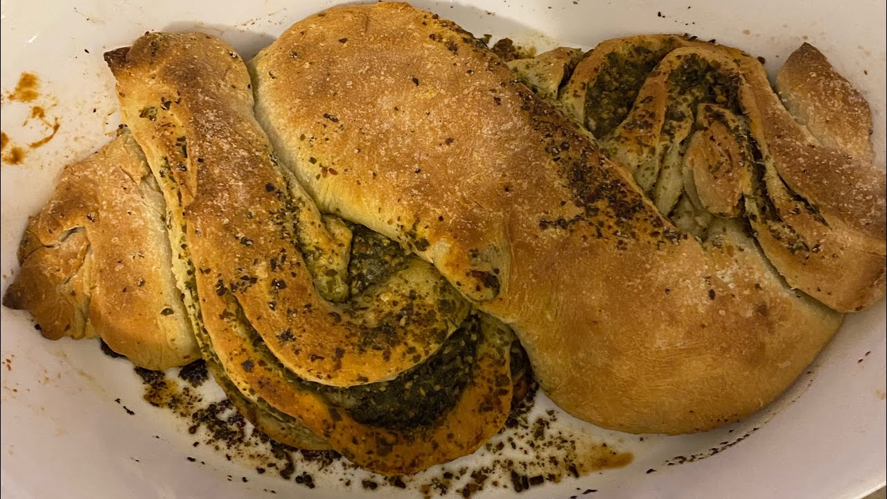 Best bread ever?! Gone in one day! Braided Pesto Bread Tutorial - YouTube