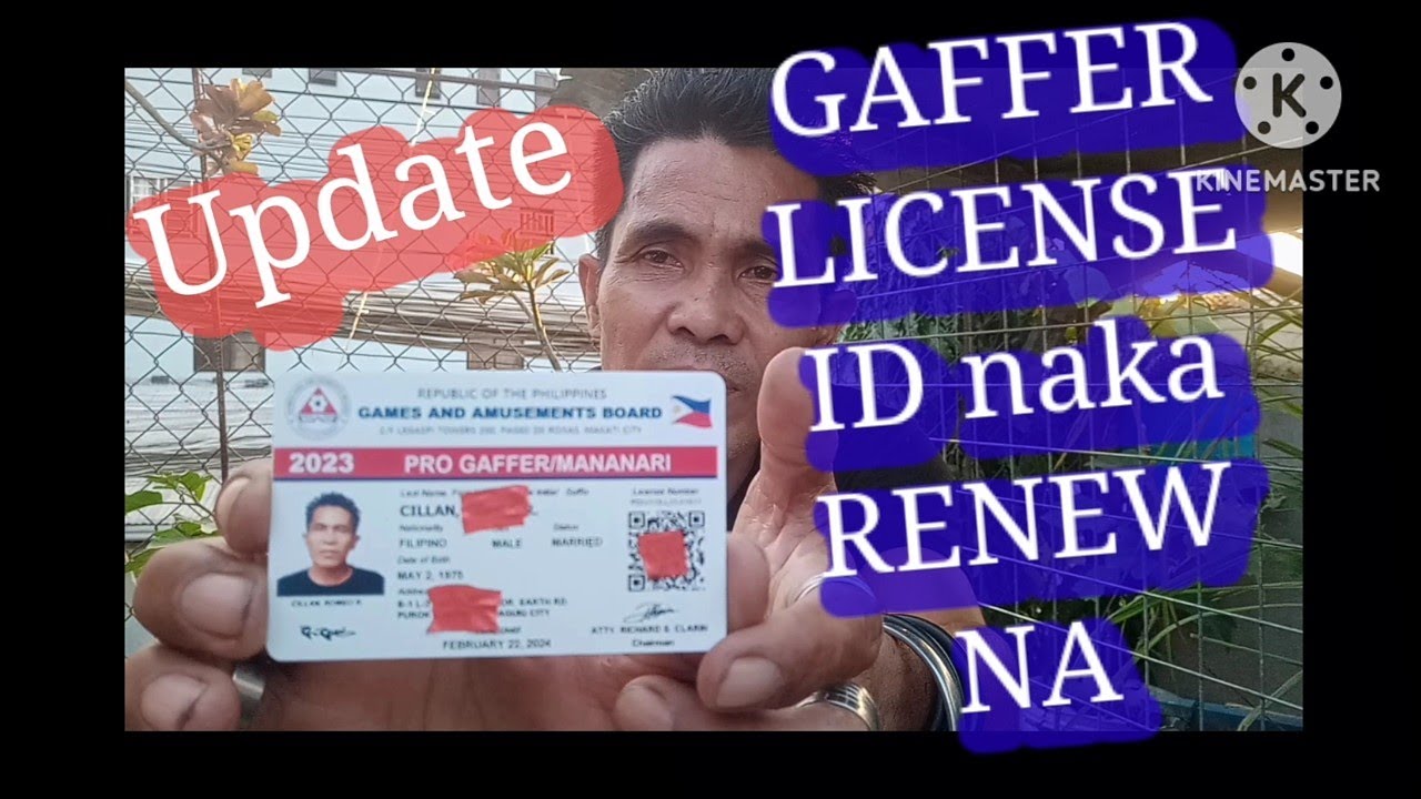 RENEW GAFFER/MANANARI ID LICENSE UPDATE - YouTube