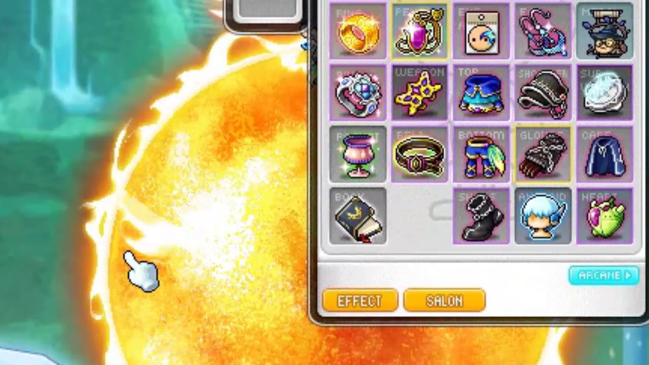 MapleStory pathfinder LV 216 equipos básicos GMS - YouTube