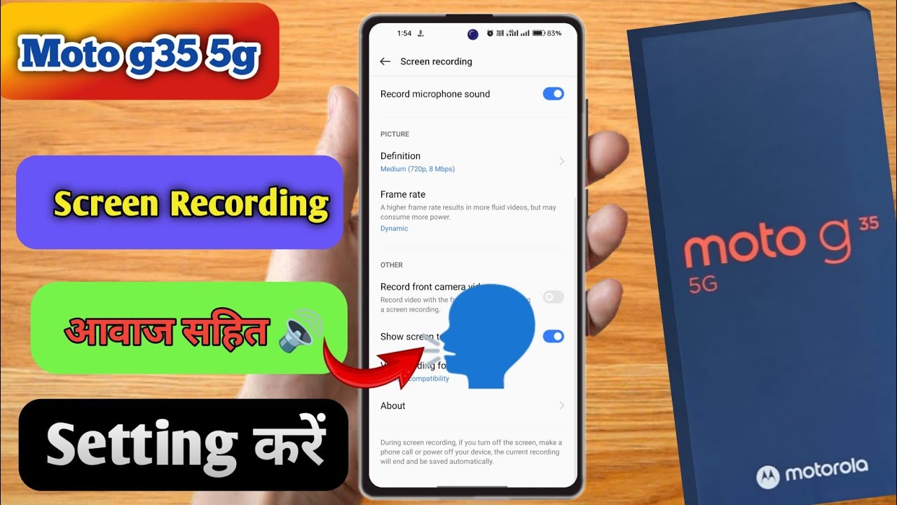 moto g35 5g screen recording settings, moto g35 5g screen recorder ...