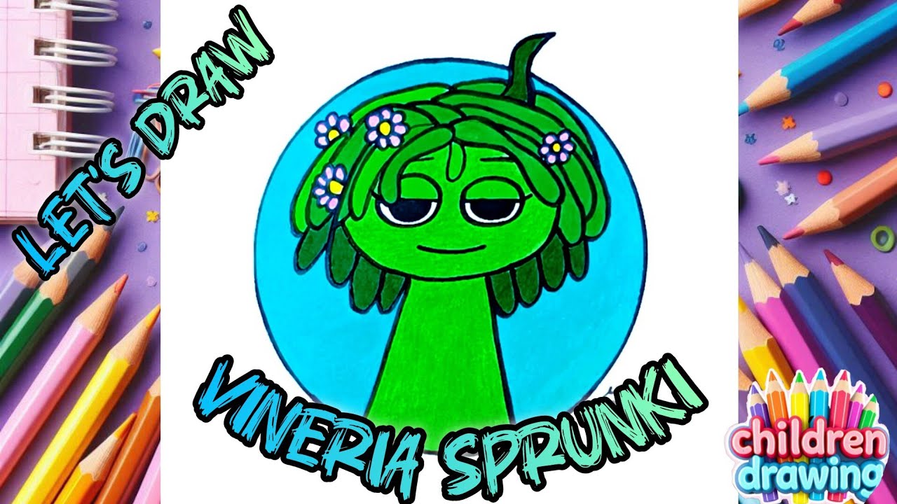 How to draw vineria sprunki | step by step video lesson - YouTube