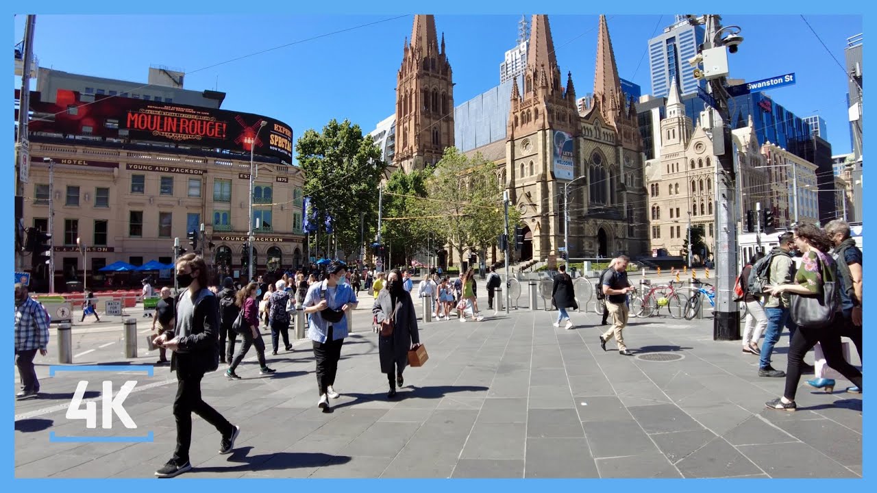 A Brief Walk At Flinders Street, Melbourne, Australia | 4K - YouTube