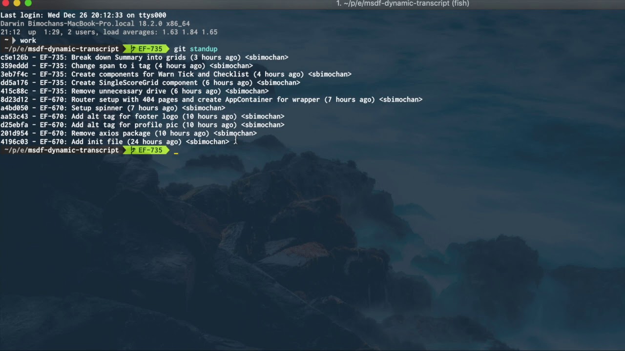 Git log to timesheet demo (gltt) - YouTube