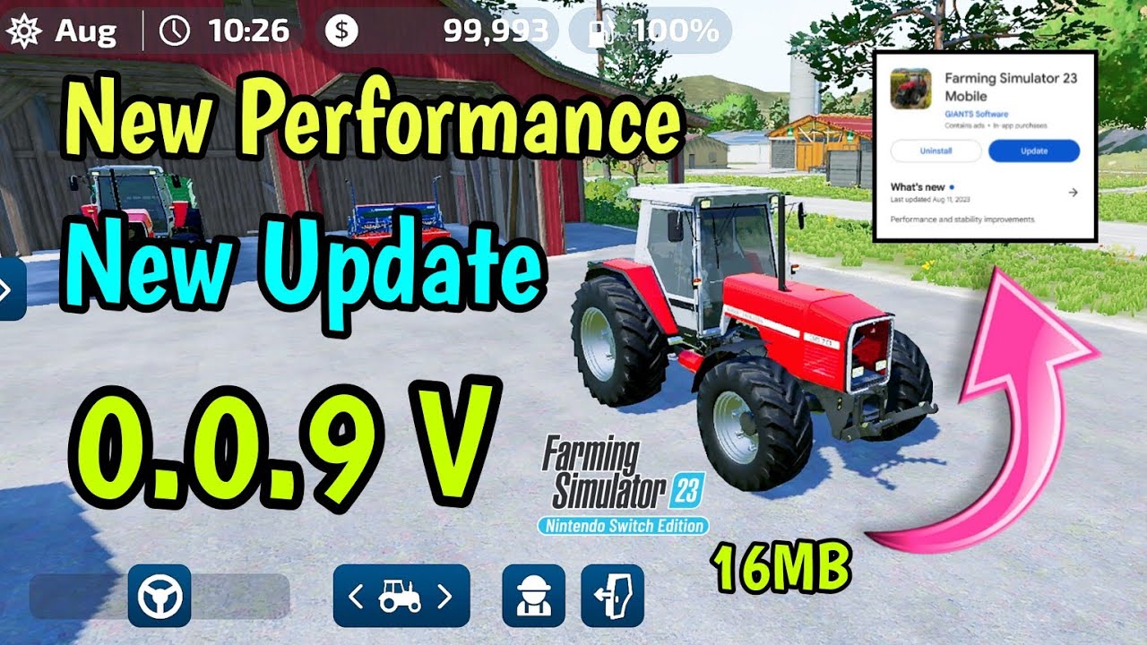FS 23 New Update 0.0.0.9 | lag fix fs 23 update | New Performance and ...