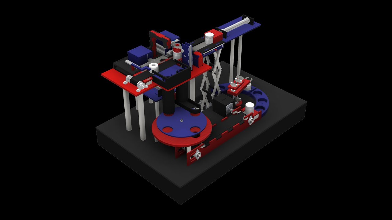 Detailed Run of a Simple Mini Production Line - YouTube