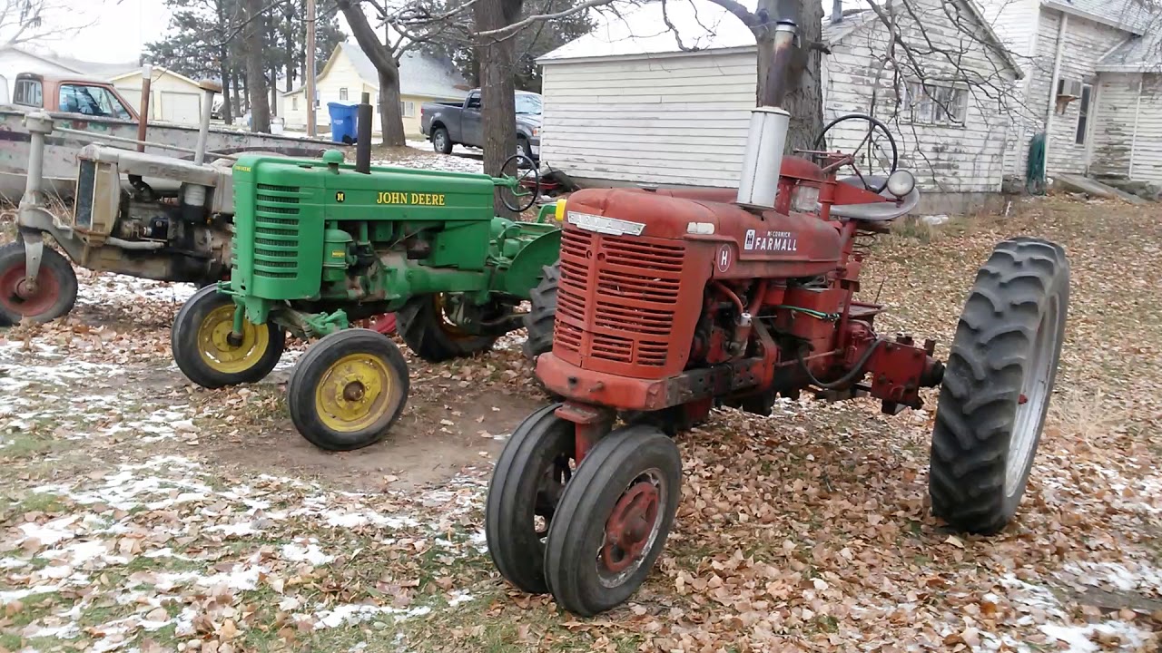 Cold starting tractors - YouTube