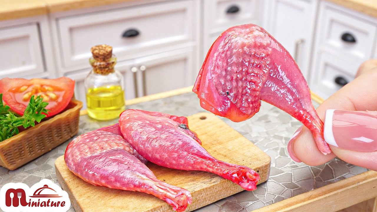 How to make Miniature Creamy Mushroom Chicken | ASMR Cooking Mini Food ...