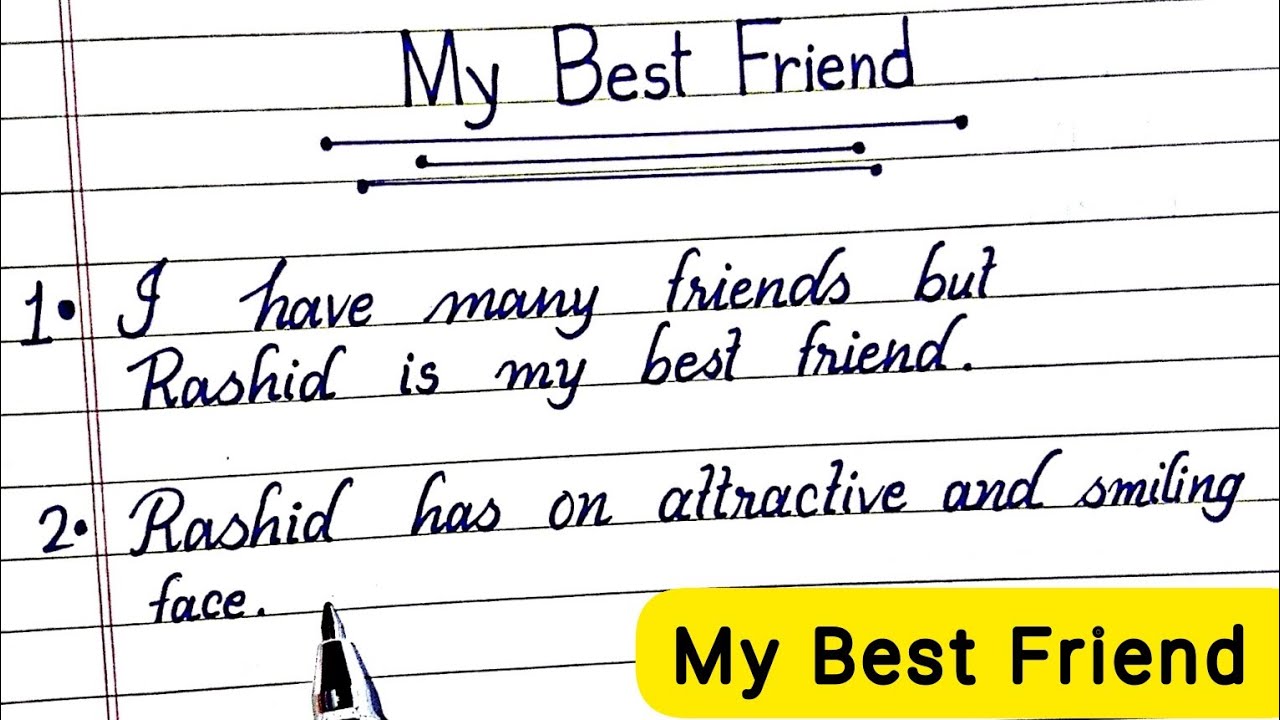 10 Lines For My Best Friend ||Write A Essay For My Best Friend ||#empty ...