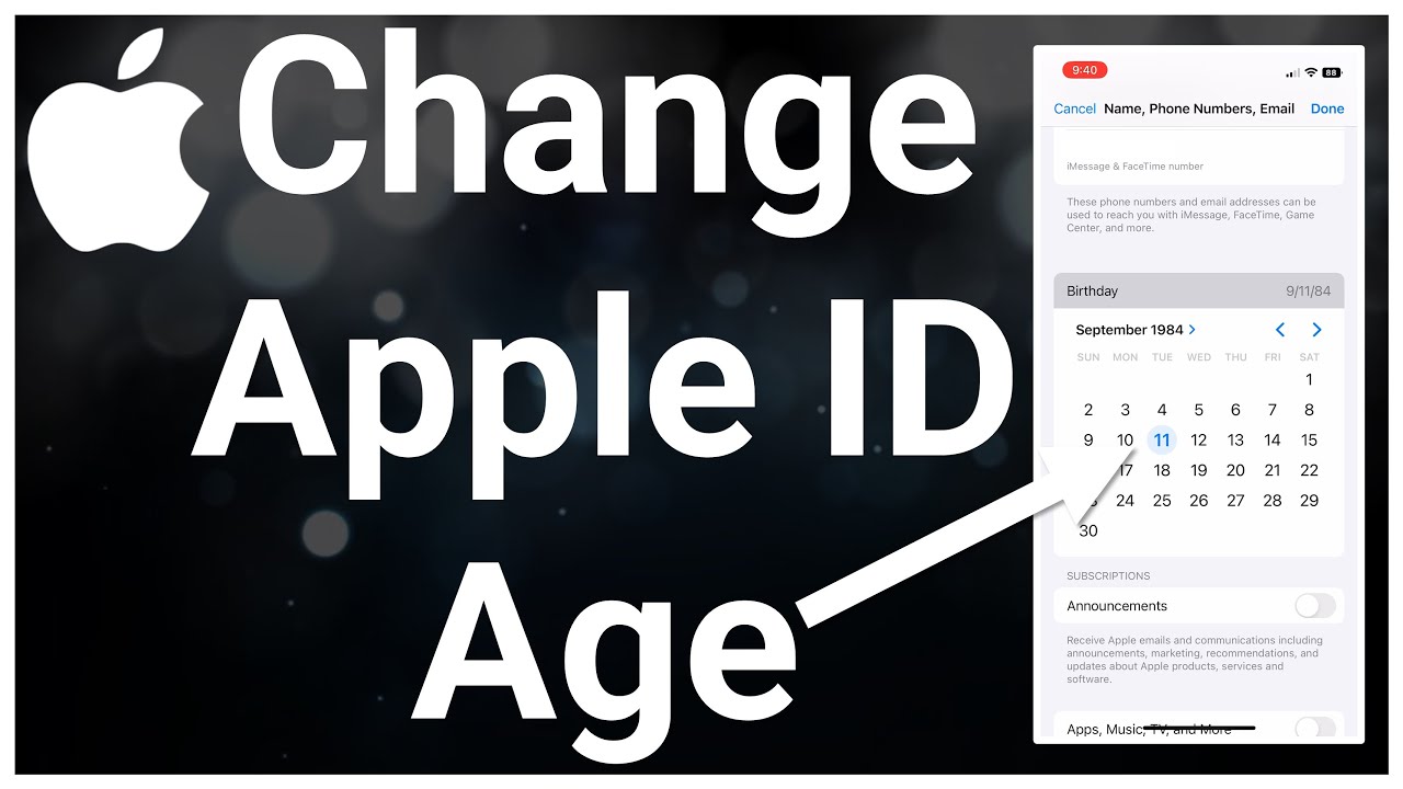 How To Change Apple ID Age - YouTube