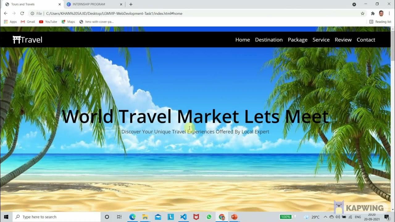 LGMVIP Task #1 : Beginner Level Task - Single Page Website ...