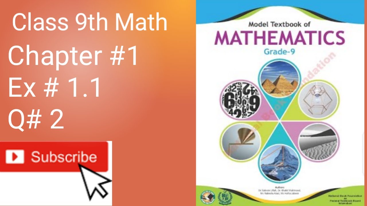 math 9th class | chapter#1 ex 1.1 | question 2 | National Book Foundation - YouTube