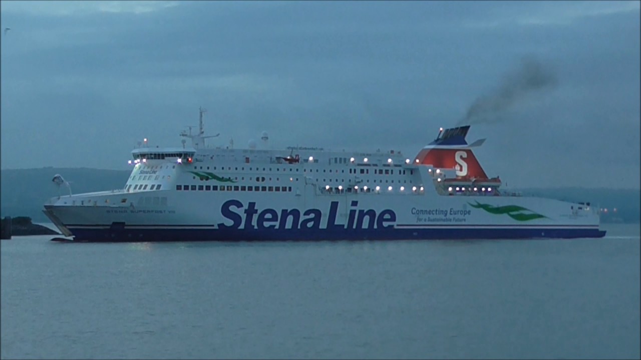 Stena Line Ferry Evening Arrival into Belfast - YouTube