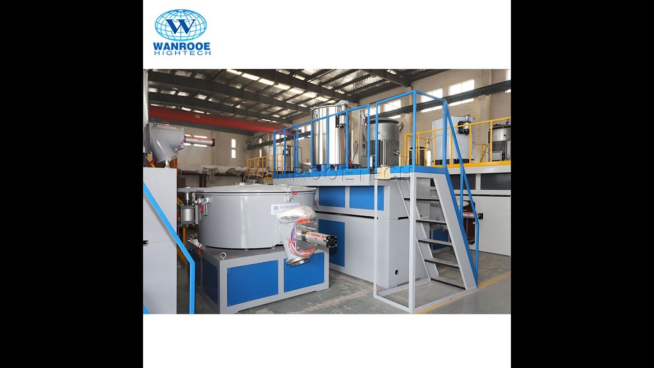 Automatic High Speed Heater Cooler Mixer Horizontal Mixing Unit ...