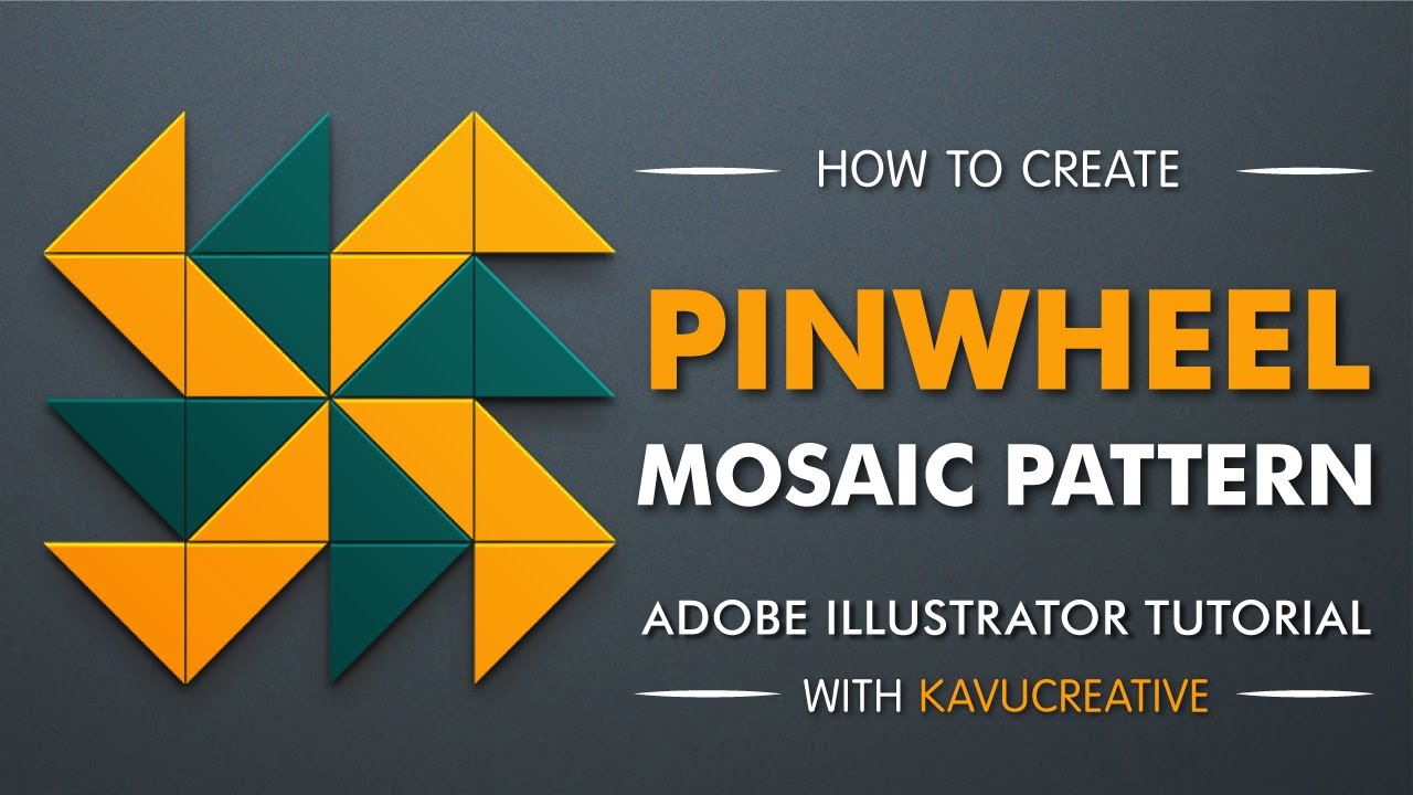 How to Create a Pinwheel Mosaic Pattern in Adobe Illustrator | Easy ...