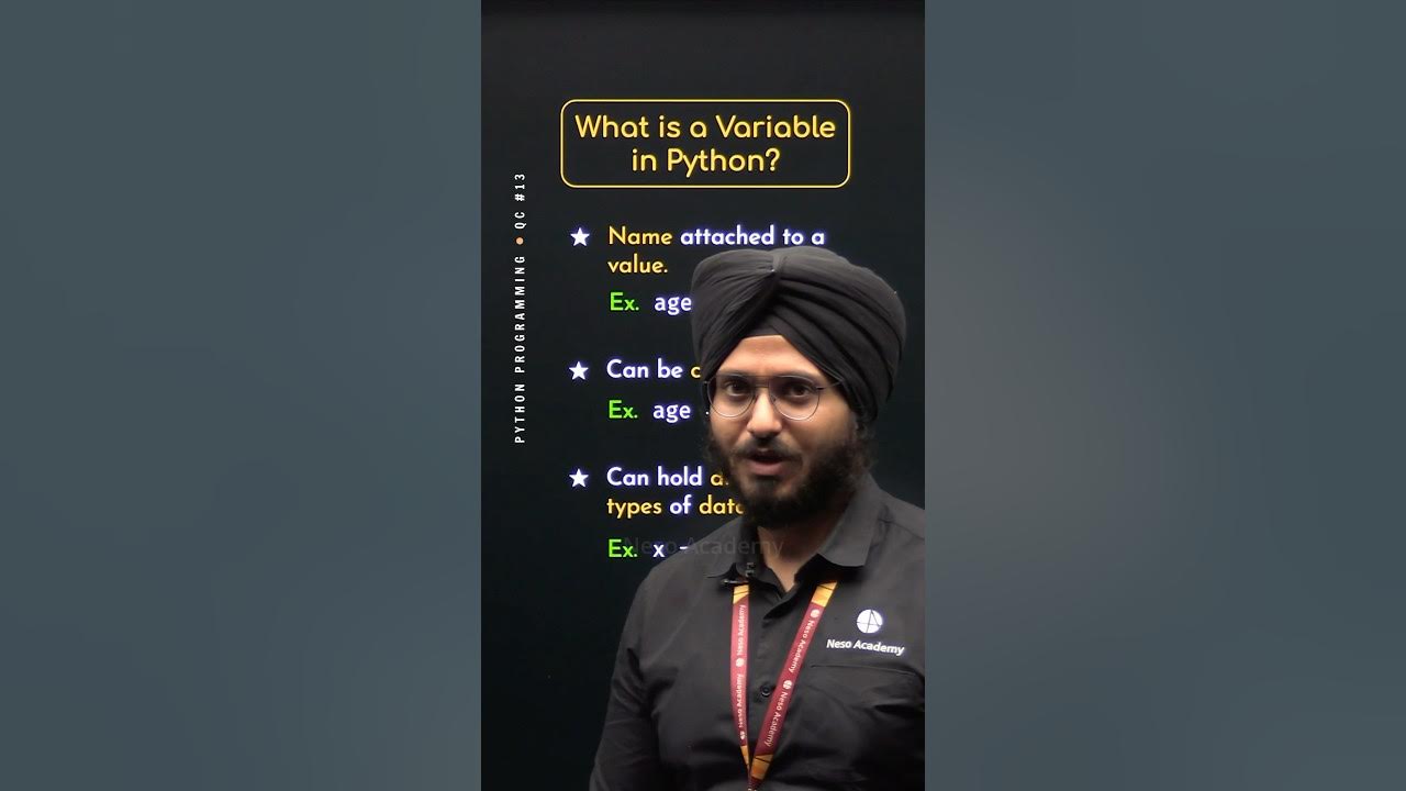 What is a Variable in Python? #Python #NesoAcademy #QuickConcepts - YouTube