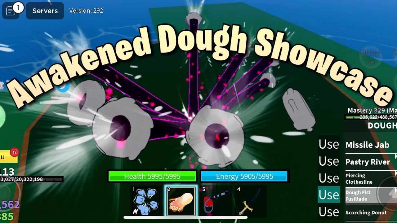Awaken Dough Showcase on Blox Fruits! - YouTube