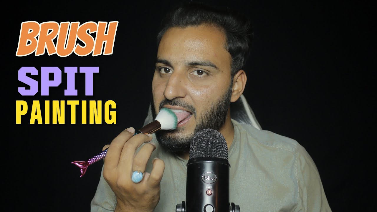 Asmr Spit Painting With Makeup Brush Help To You Sleep & Relaxing - YouTube