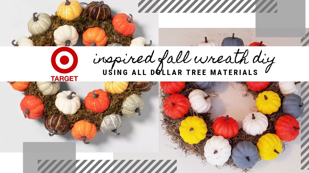 FALL DOLLAR TREE DIY TARGET INSPIRED WREATH HOME DECOR | TARGET DUPE ...