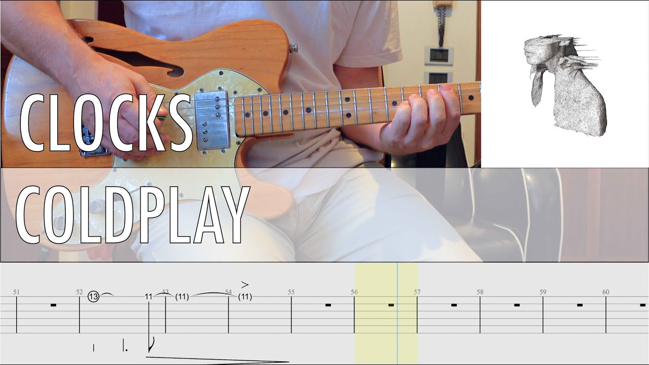 Clocks Coldplay Cover • Guitar Tab • Tutorial • Lesson - YouTube