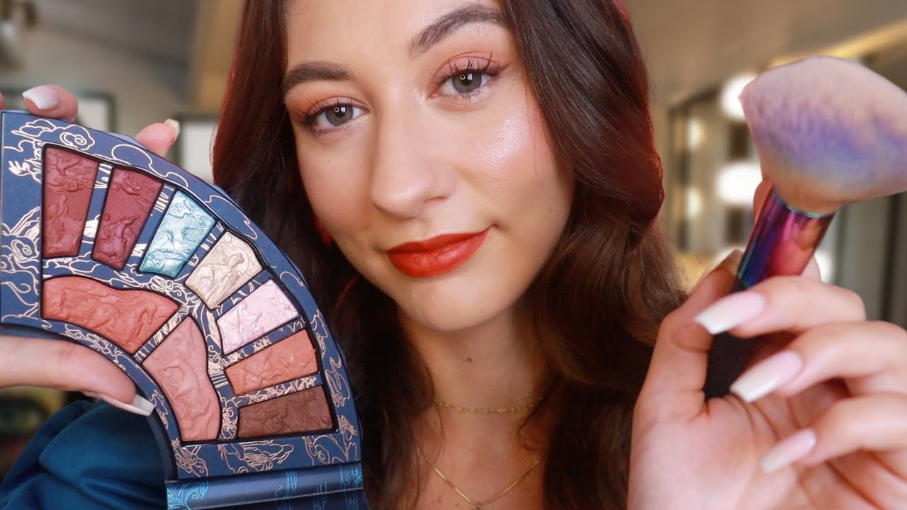 ASMR Doing Your Makeup Roleplay for Sleep ~ layered sounds, whispering (ft. Florasis) - YouTube