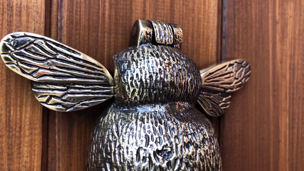 Beautiful Bumblebee Door Knocker - Solid Antique Brass - YouTube