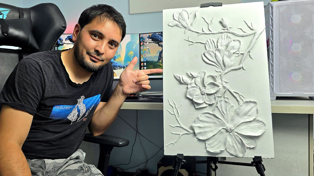 Making an easy and cheap bas relief for the interior - YouTube