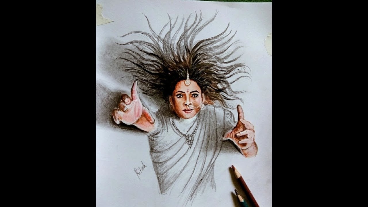 Bahubali 2 - 3D Drawing of Devasena - Anushka Shetty | That will blow ...