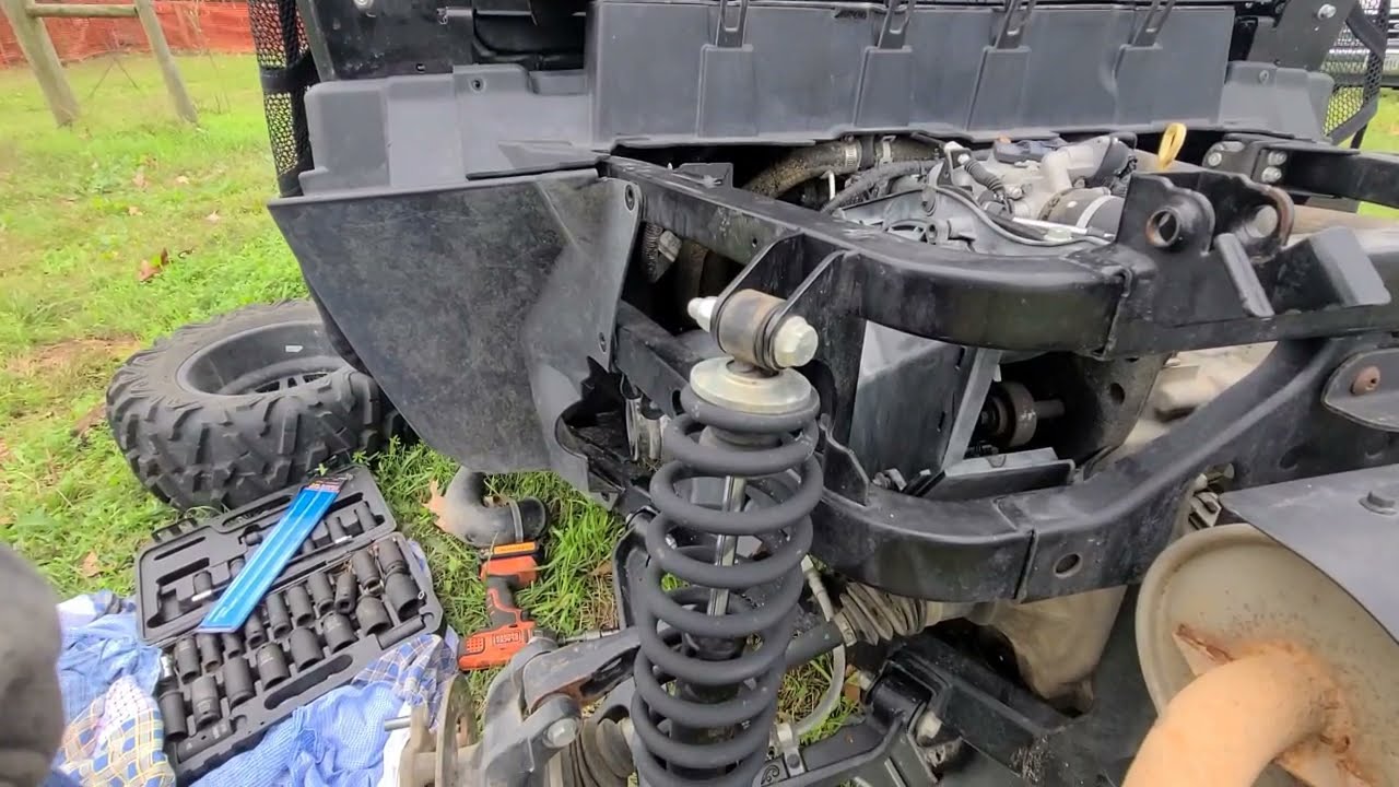 2019 john deere gator xuv590m s4 powertrain transmission removal - YouTube