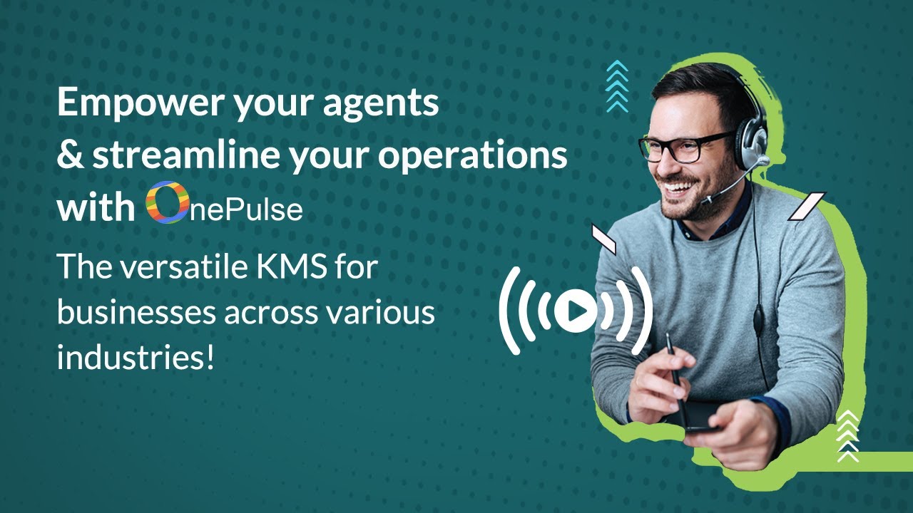 OnePulse - The Advanced KMS for Support Agents - YouTube
