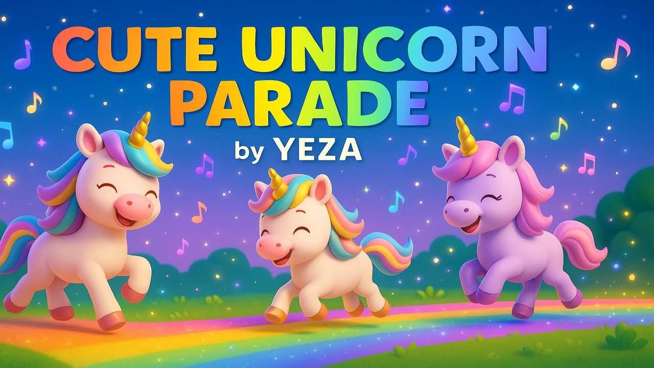 Cute Unicorn Parade 🦄 | Magical Unicorn Song for Kids - YouTube